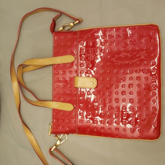 Arcadia | Bags | Amazing Arcadia Red Patent Leather Signature Large ...